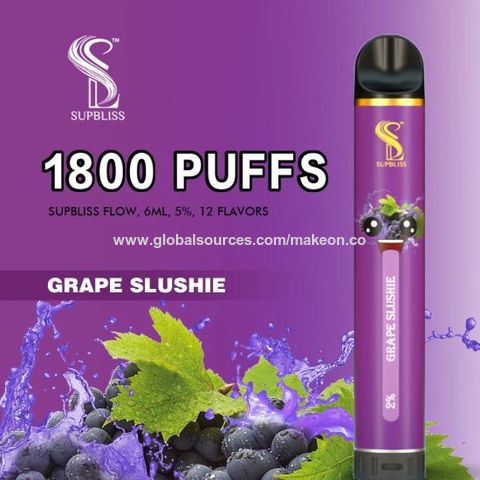 China Authentic SUPBLISS Flow 1800 Puffs 850mAh Battery Disposable ...