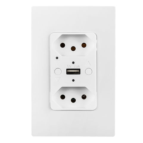 China Smart wifi brazilian two outlets inwall socket plug remote ...