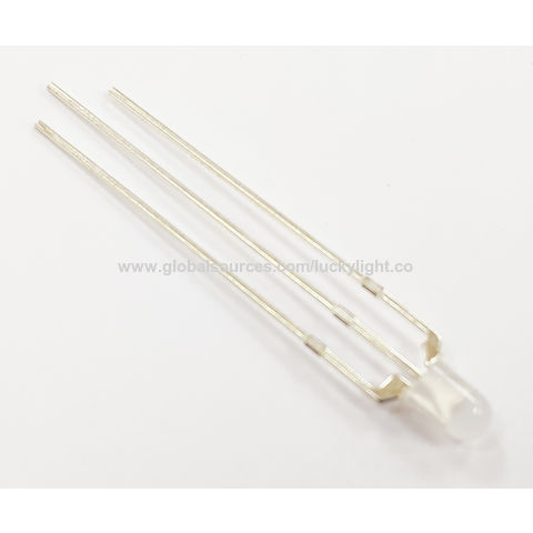 China 3mm Round Three Leads with One Common Cathode Type Red & Yellow ...