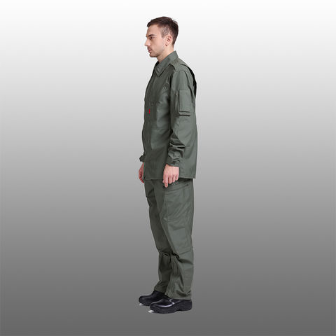 China Sage green flight suit inherently and permanently flame retardant ...