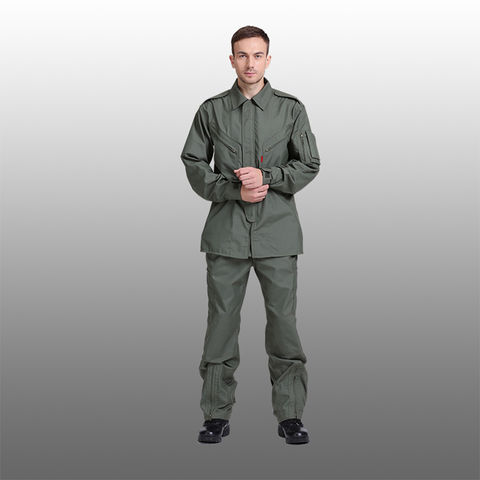 China Sage green flight suit inherently and permanently flame retardant ...