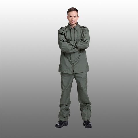 China Sage green flight suit inherently and permanently flame retardant ...