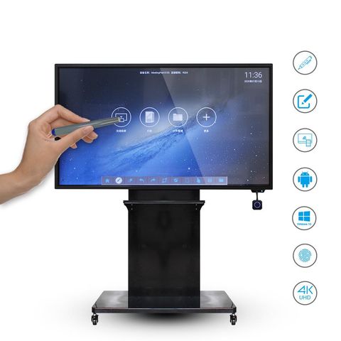China Smart Board Digital Whiteboard 4K Display 65 75 86 inch Interactive Flat Panel Multi Touch ...