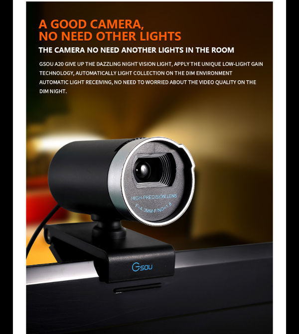 Gsou A20 webcam 480P Web Camera conference camera USB Webcam With ...