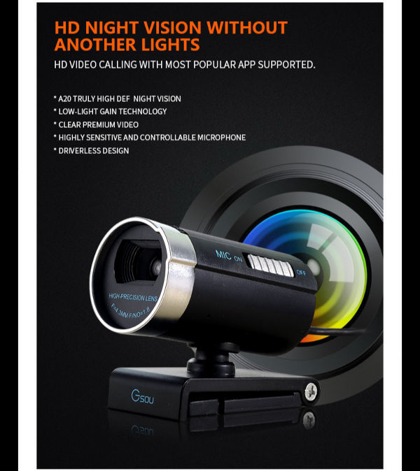 Gsou A20 webcam 480P Web Camera conference camera USB Webcam With ...