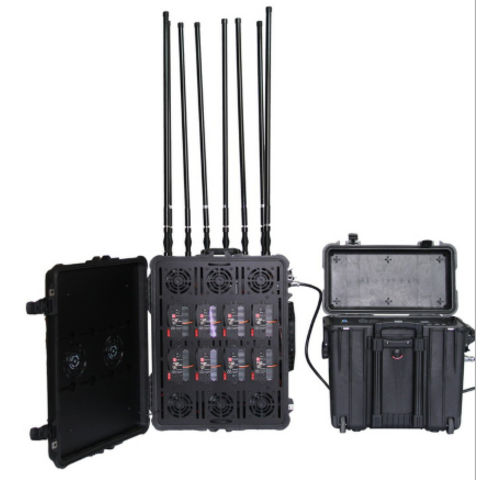 China Drone Jammer Max 720W 8 Bands 5.8GHz, 2.4GHz, 433MHz, Signal ...