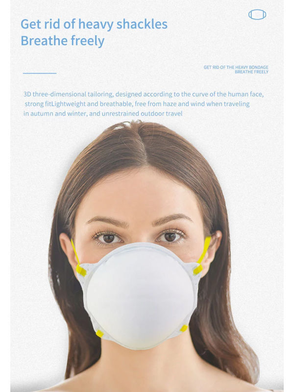 China Wholesale CE, FDA, KOSHA N95 Cup Shape mask disposable FFP2 cup ...