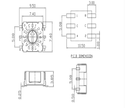 China Rotary switch , waterproof SMD type 6 pin rotary switch factories ...