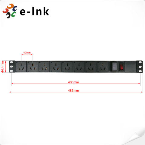 China 19 Inch 1U 8 Port Power Distribution Unit PDU with 10KA Surge ...