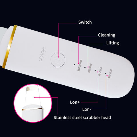 China Deep clean facial skin scraper electric ultrasonic skin scrubber ...