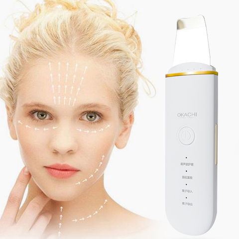China Deep clean facial skin scraper electric ultrasonic skin scrubber ...