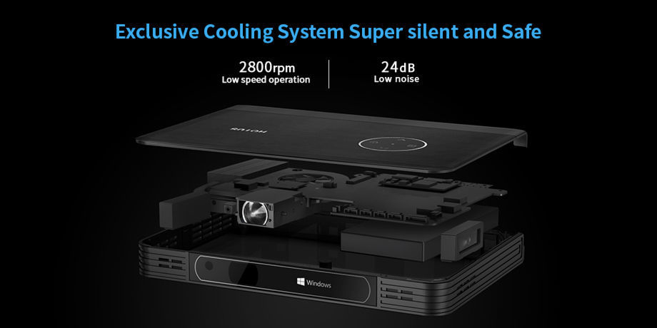 China Mini home DLP projector HD 720P autofocus built-in lithium ...