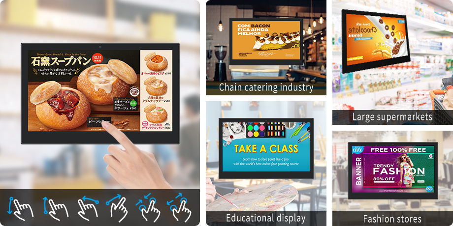 China Quad mounted digital signage indoor wall android tablet 15.6 inch ...