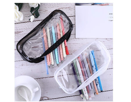 China Transparent Stationery Zipper Bag Clear PVC PEVA Pencil Bag ...