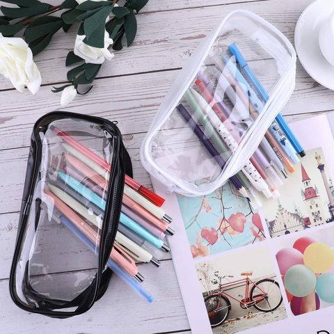 China Transparent Stationery Zipper Bag Clear PVC PEVA Pencil Bag ...