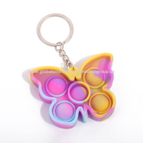 China Fidget toy key chain Cheap Packs with Simple Pop Bubble Squeeze ...