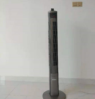 China LED display shiftable swing wind ABS bladeless cool bench Tower ...