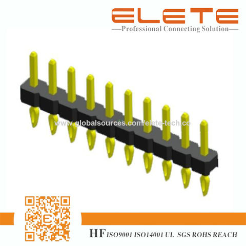 China 2.54mm solder tail pin header & press-fit headers on Global ...