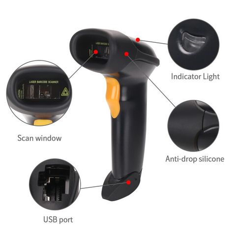 China MINJCODE Wired USB Portable Handheld 1D Laser Barcode Scanner ...
