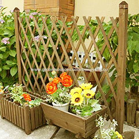 China Foldable Lattice Wooden Trellis for backyard and outdoor garden ...