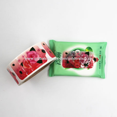 China Custom Wet Tissue Sealing Stickers Waterproof Packaging Label for ...