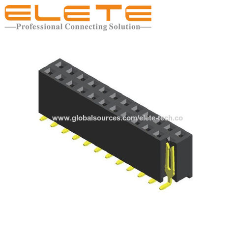China 2.54mm Female Header, 20 Position Header Connector Surface Mount ...