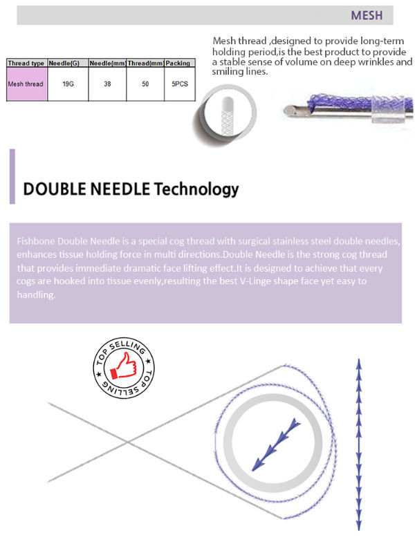China Manufacturer PCL PDO Fishbone thread molding type 18g100mm for ...