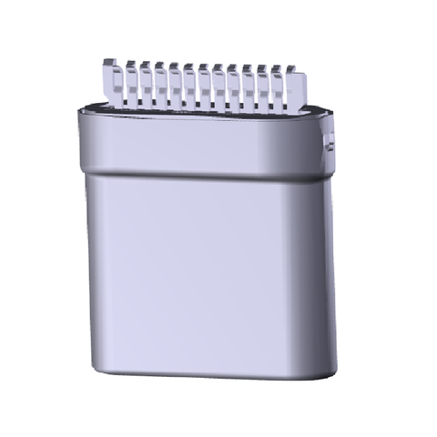 Taiwan USB Type C Male with Ground and latch without PCB Nickel Shell ...