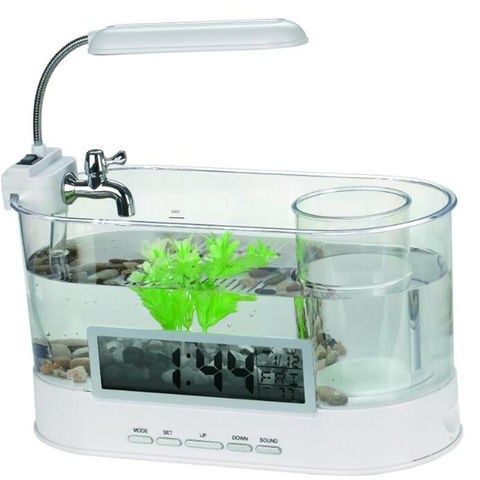 China Hot Fish tank with LED light USB Small acrylic plastic Aquarium ...