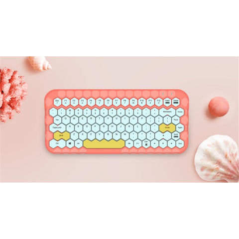 China Hot sales computer keyboard with mix-colored hexagon keyboard on ...
