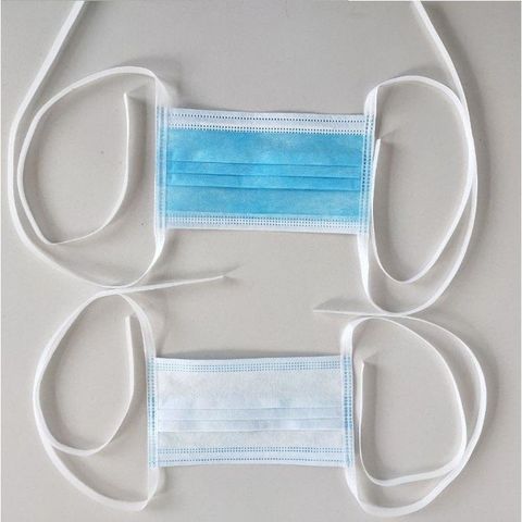 China 3-layer lace-up disposable design adult medical protective mask ...