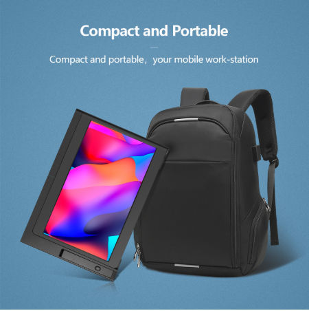 One cable 12 inch ips monitor portable triple screen stand, triple ...