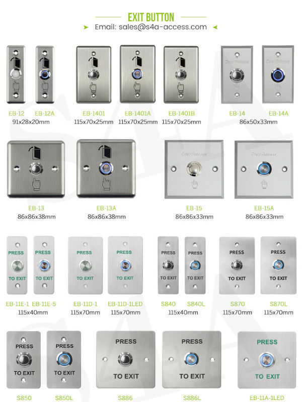 Aluminium alloy Emergency Door Release Key Switch with LED, Key Switch ...