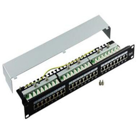 China Fully shielded cat.6 patch panel shielded 6E cable patch panel on ...