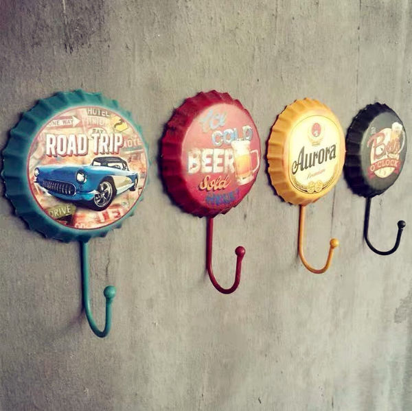 Beer Cap Tin Sign Hanging Crafts Decor Bar Garage Man Cave Wall Signs ...
