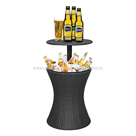 China Ice buckets HOMFUL Garden Patio 3 in 1 Bar Rattan Table Furniture ...