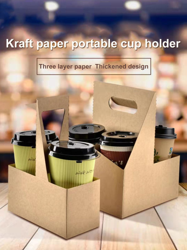 China Corrugated paper custom print drink carrier coffee cup takeaway ...