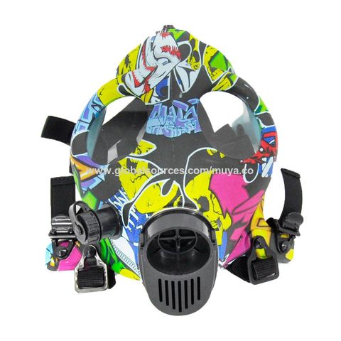 China Camouflage Skull Silicone Gas Mask with Acrylic Bong Smoking ...
