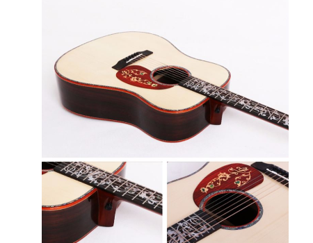 China Solid Mahogany Inlay Hot Sale Professional 41 inch Acoustic ...