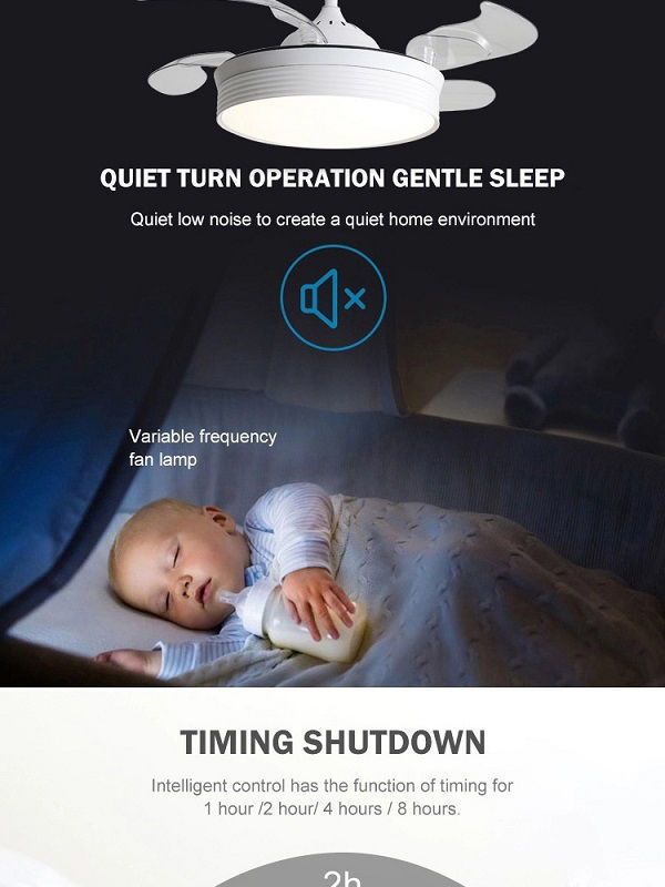 China Modern New Style Absorb Dome Light Invisible Fan Chandelier ...