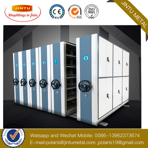 China High Density Mobile Filing Shelving System Manual Compactor on ...