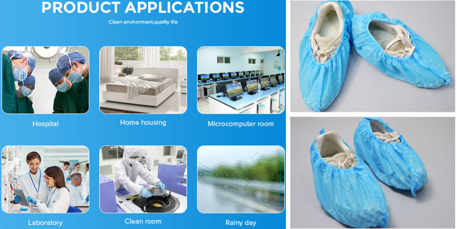 China Disposable Non-woven shoe cover Thick breathable Non-slip shoe ...