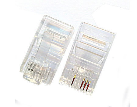 China RJ45 plug 8P4C connector with gold-plated CAT 5e UTP connector on ...