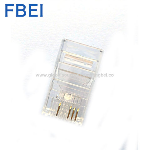 China RJ45 plug 8P4C connector with gold-plated CAT 5e UTP connector on ...