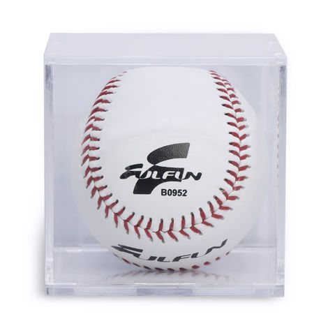 China White PU Leather Bubber Sponge Baseball hand 104 stitches Red ...