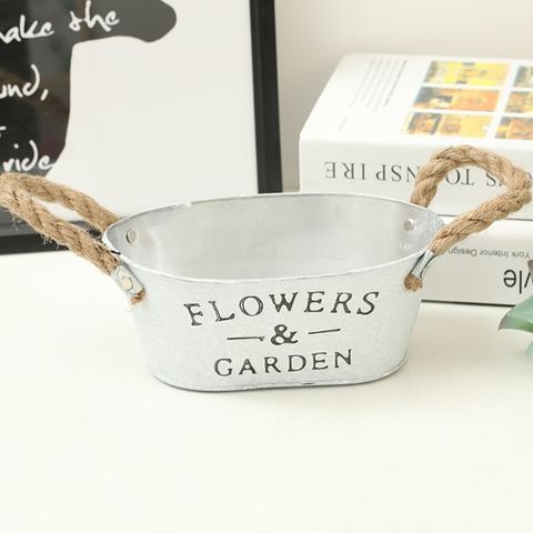 China Small Metal Buckets Planters Flower Decorative Vases With Rope ...