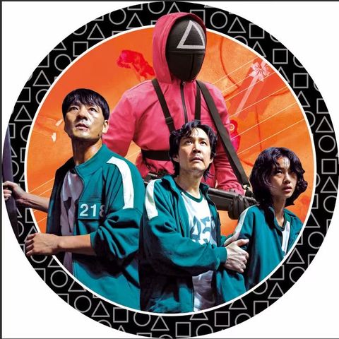 China Squid game Theme Party Supplies Paper Plates 18cm*18cm 10pcs/bag ...