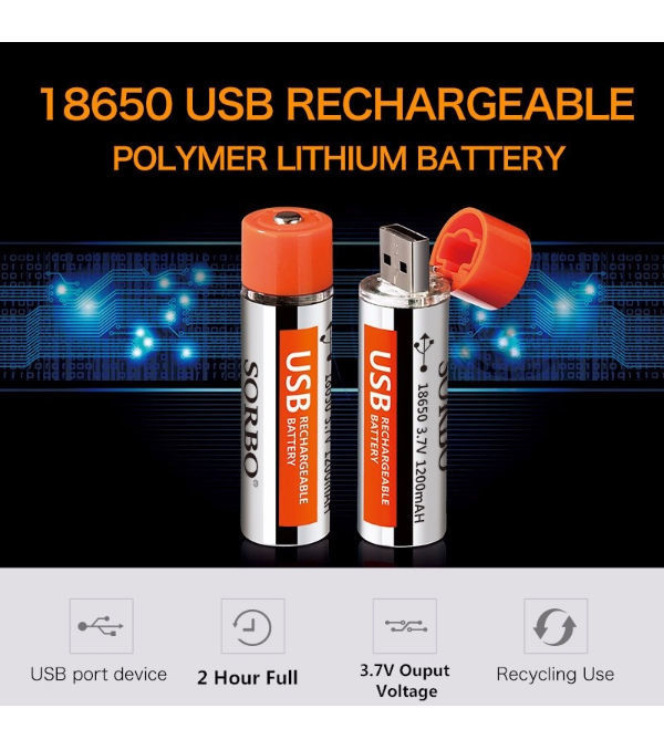China New 2019 Products Portable 18650 USB Rechargeable Battery Li-ion ...