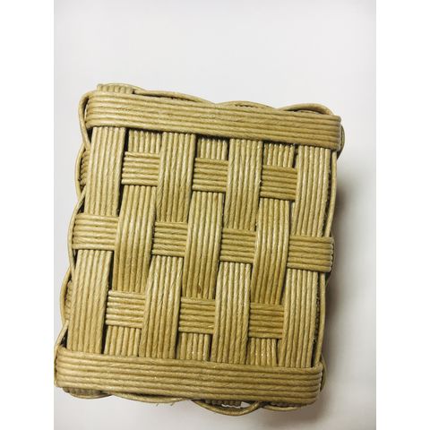 Vietnam Hand woven paper band basket, storage basket with handles ...