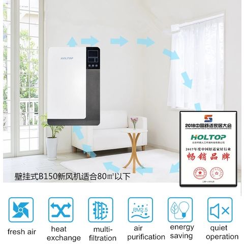 China Wall mounted centrifugal air make-up weiss home ventilation ...